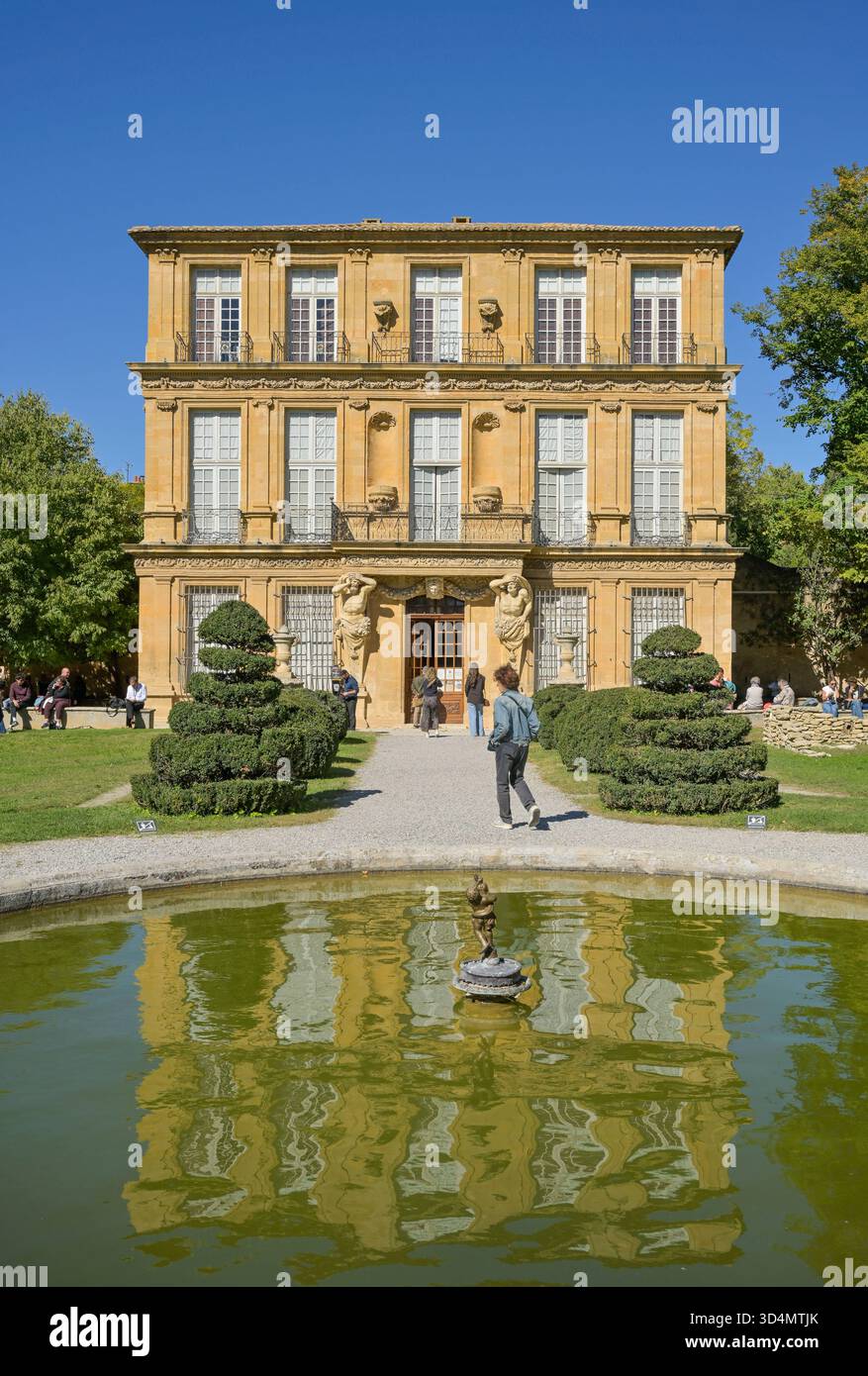 Teich, Springbrunnen, Pavillon Vendome, Rue de la Molle, Aix-en ...