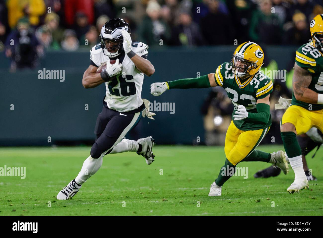 Philadelphia Eagles running back Saquon Barkley (26) runs past the ...