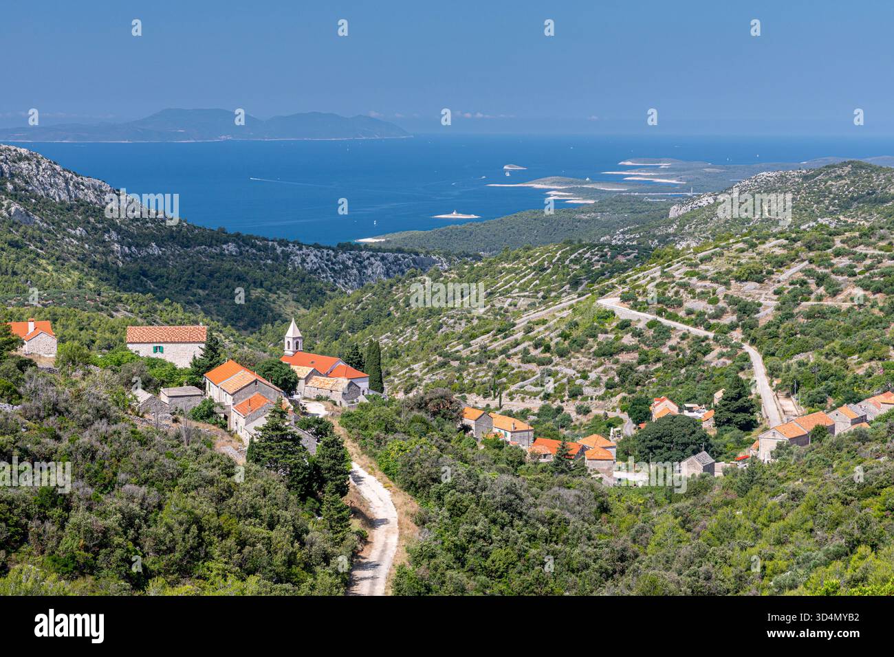 Velo Grablje village on island Hvar Stock Photo - Alamy