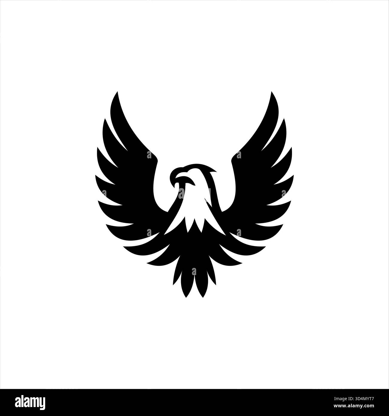 Elegant, symmetrical raptor emblem symbolizing rebirth, power, and ...