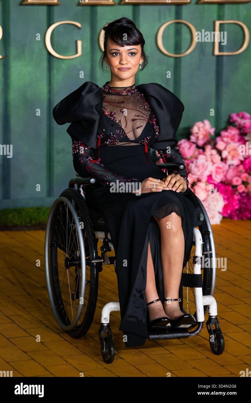 Marissa Bode poses for photographers upon arrival at the premiere of the film "Wicked For Good ...