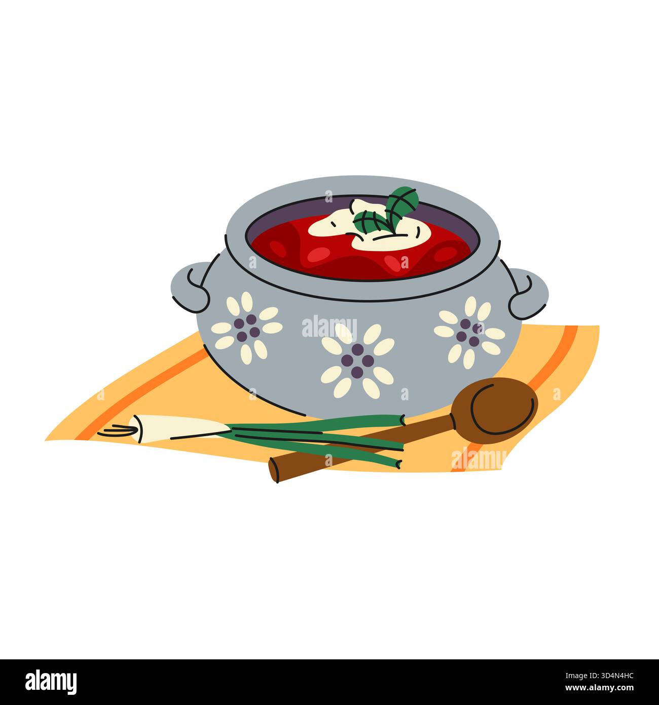 Homemade broth soup carrot Stock Vector Images - Alamy