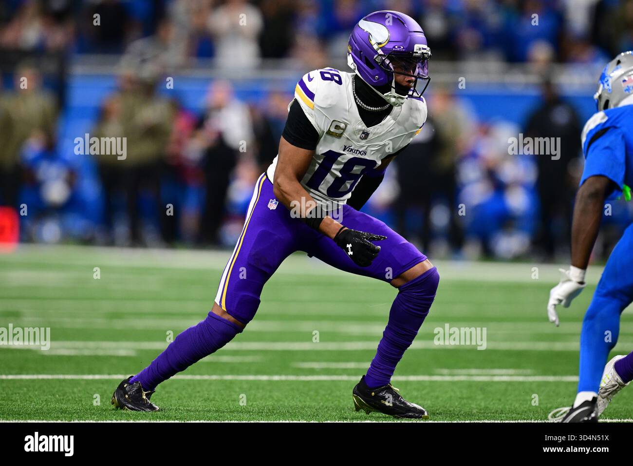 Minnesota Vikings wide receiver Justin Jefferson runs a route during ...