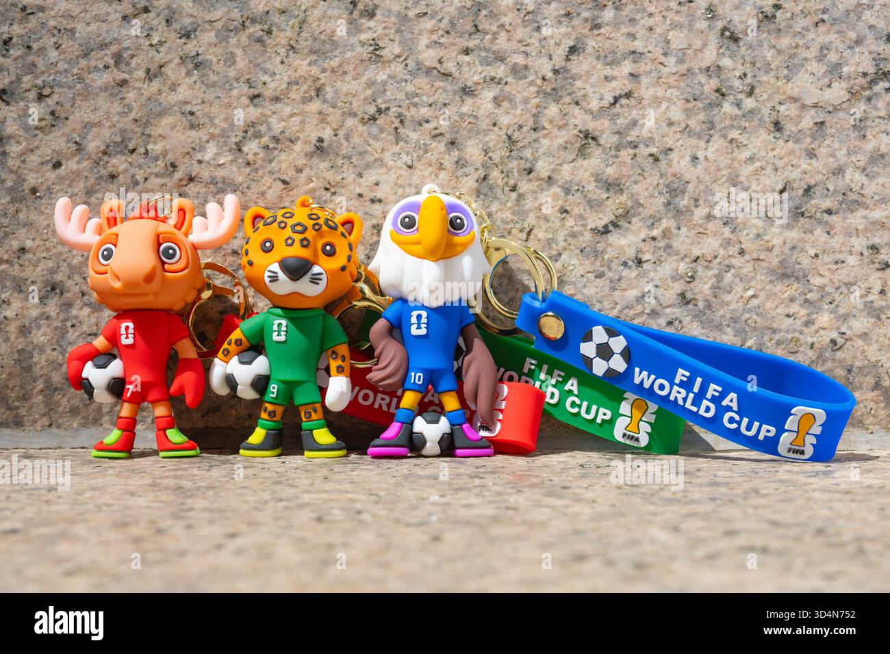 ZHONGSHAN China-October 19 2025: mascots for the 2026 FIFA World Cup in ...