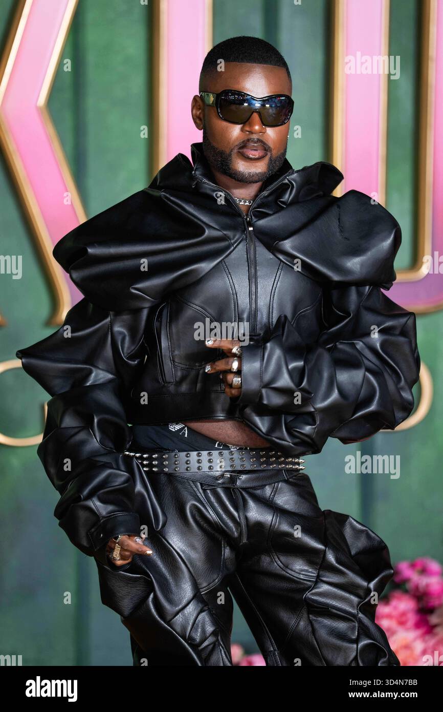 Mason Blake poses for photographers upon arrival at the premiere of the film "Wicked For Good ...