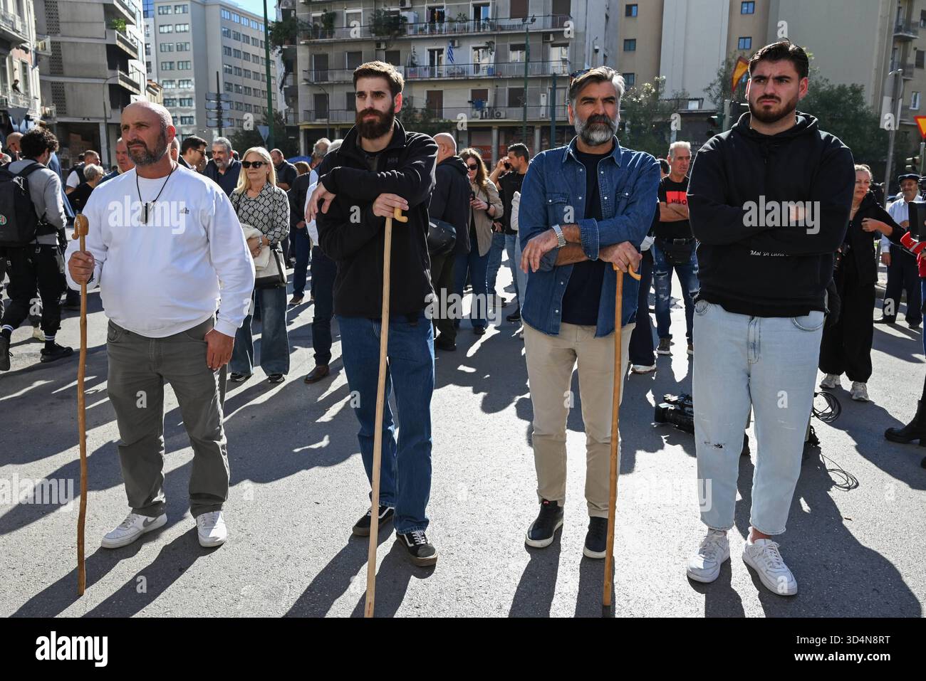 Greek farmers protest in Athens Greek farmers and livestock breeders ...