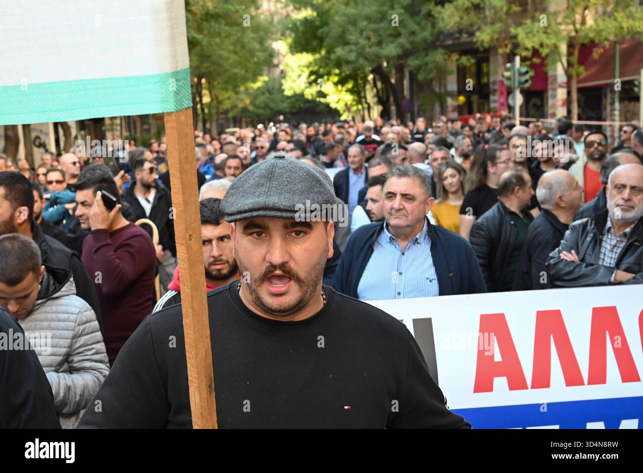 Greek farmers protest in Athens Greek farmers and livestock breeders ...