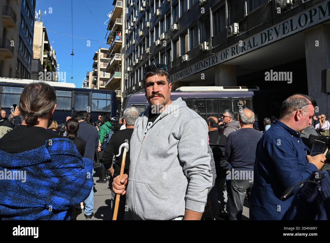Greek farmers protest in Athens Greek farmers and livestock breeders ...