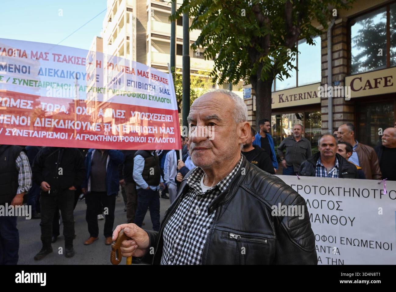 Greek farmers protest in Athens Greek farmers and livestock breeders ...