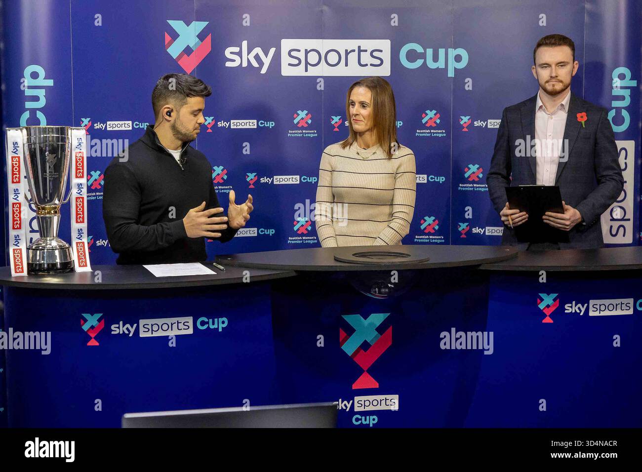 Hampden Park, Scotland. 11 November 2025. Gordon Duncan of Sky Sports ...