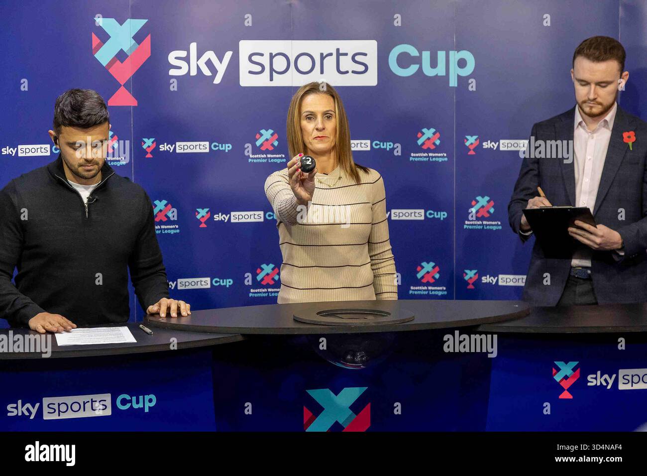 Hampden Park, Scotland. 11 November 2025. Gordon Duncan of Sky Sports ...