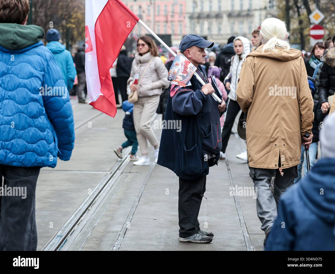 People participate in the Independence Day Celebrations in Krakow ...
