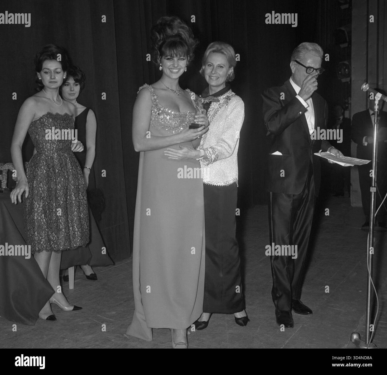 Italian actress Claudia Cardinale, left, and French actress Michele ...