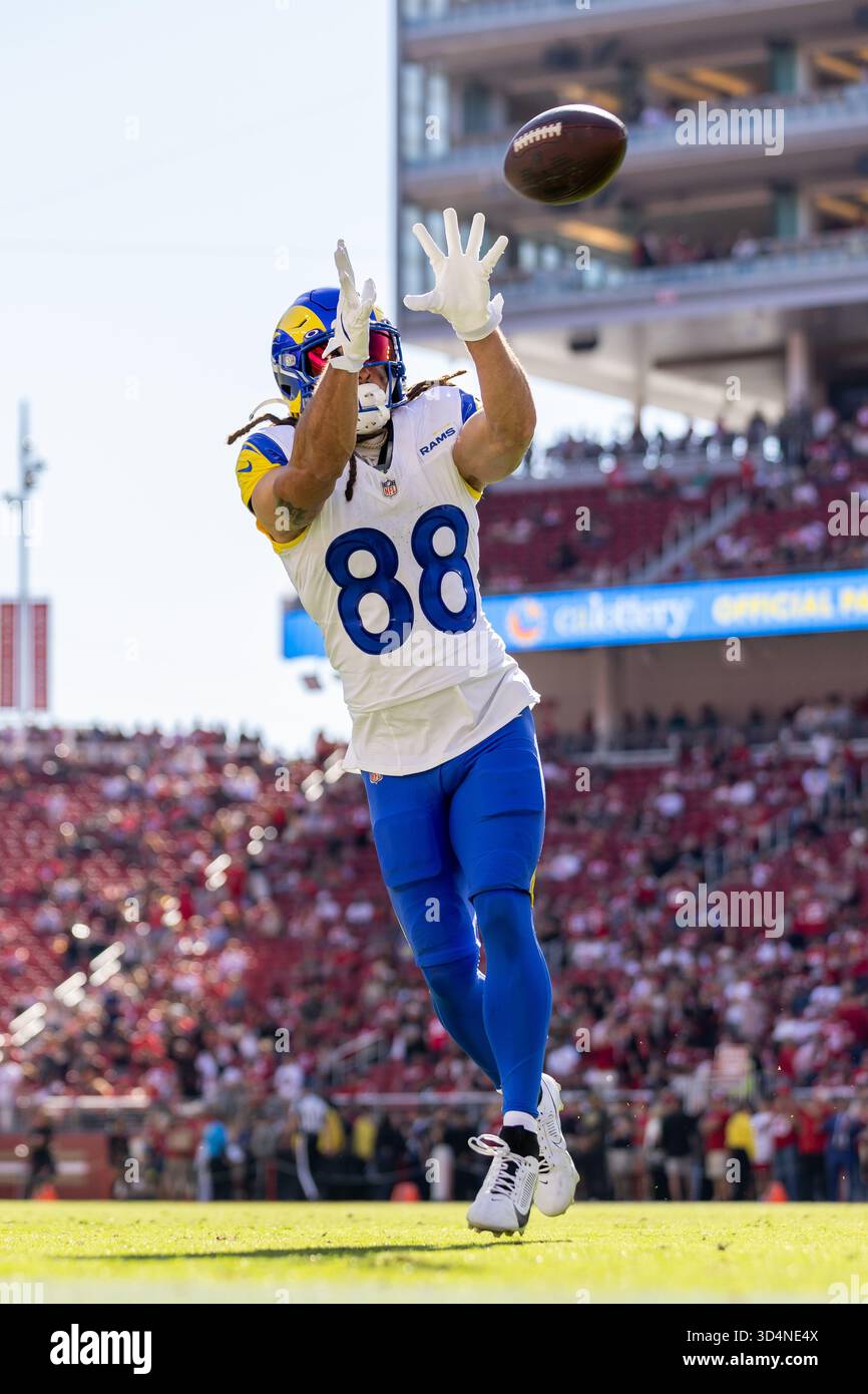 Los Angeles Rams wide receiver Jordan Whittington (88) warms up before ...
