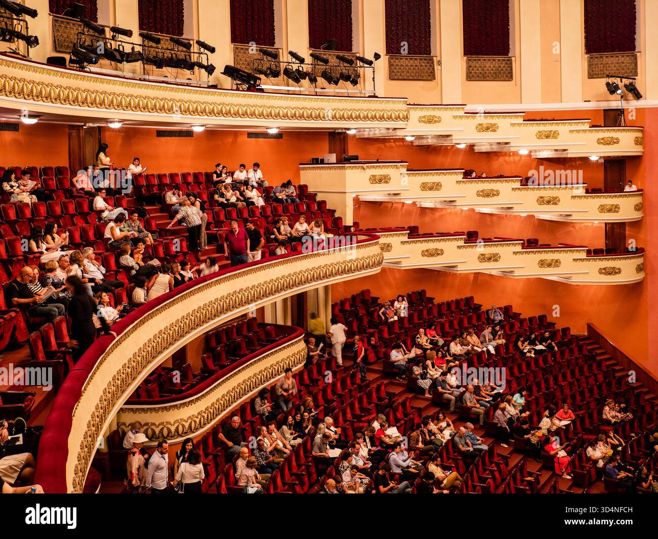 Yerevan, Armenia - September 14, 2025: people in balcony and ...