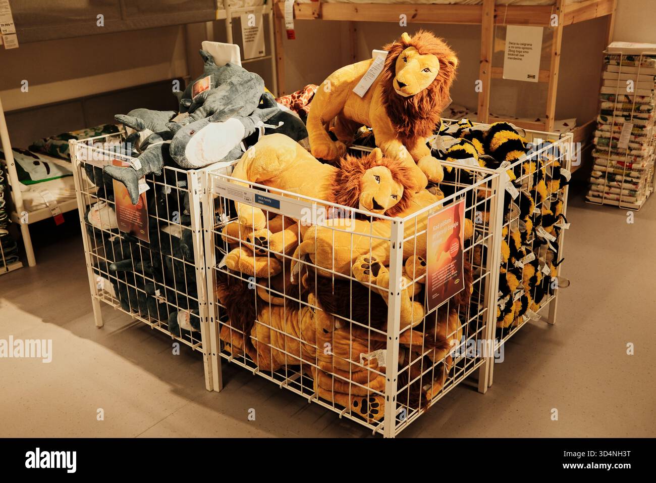Belgrade, Serbia - 7 November 2025. Large baskets filled with stuffed ...