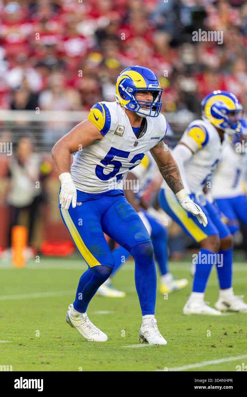 Los Angeles Rams linebacker Nate Landman (53) against the San Francisco ...