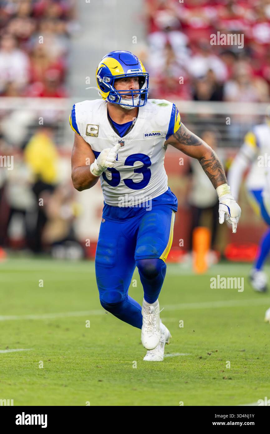 Los Angeles Rams linebacker Nate Landman (53) against the San Francisco ...