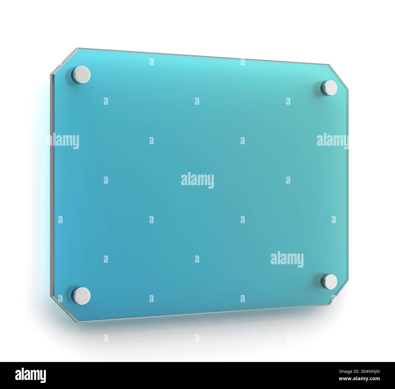 Blank glass nameplate mockup hi-res stock photography and images - Alamy
