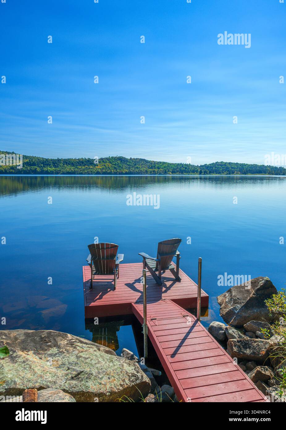 Dock at Killarney Lodge, Lake of Two Rivers, Algonquin Provincial Park ...