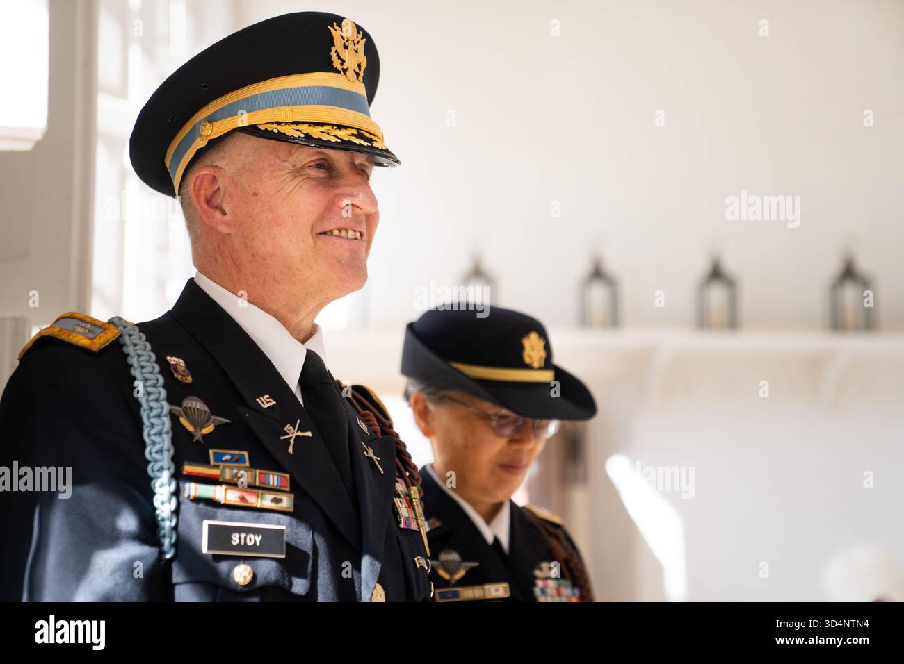Retired U.S. Army Lt. Col. Tim Stoy attends an event at George ...