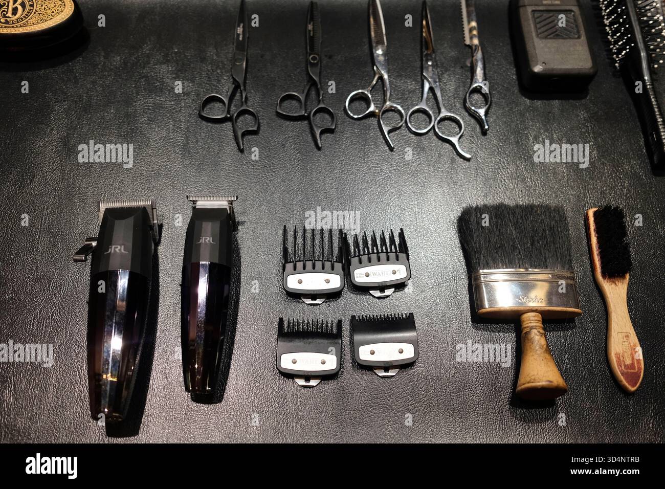 Shaving accessories and tools of barber shop. Ho Chi Minh City. Vietnam ...