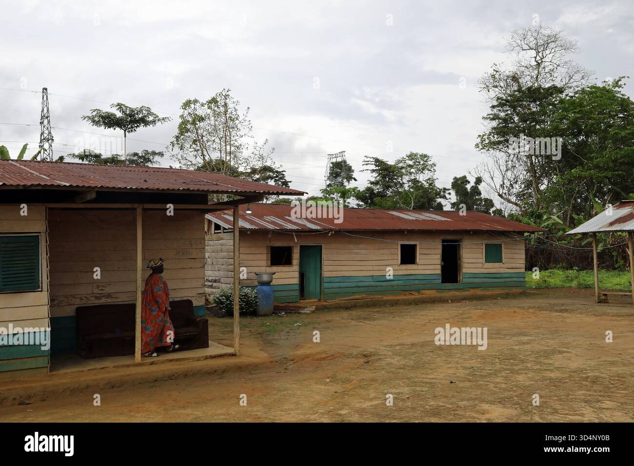 Traditional Fang village on the mainland of Equatorial Guinea Stock ...
