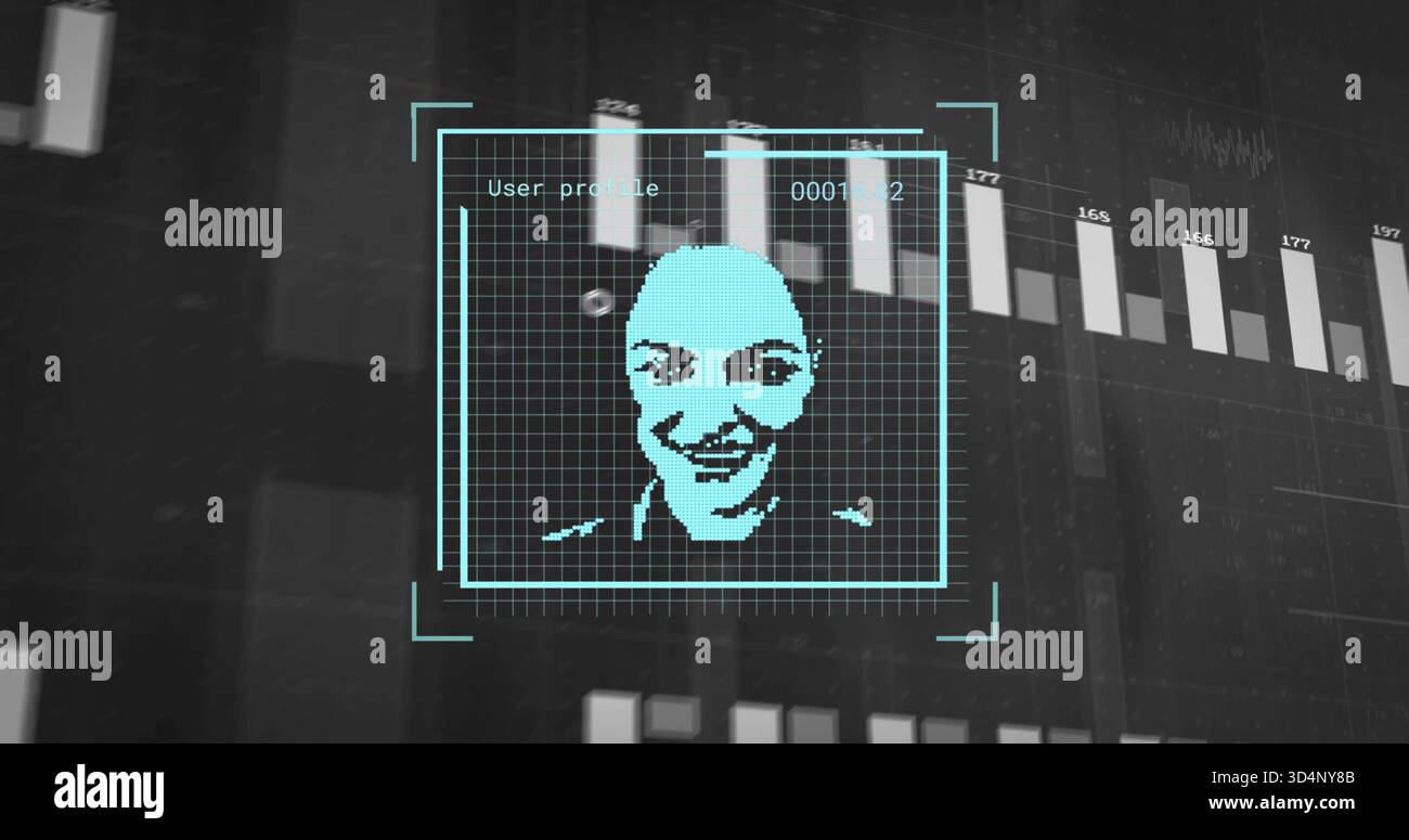 Displaying teal pixel portrait centered in dashboard grid, showing HUD ...