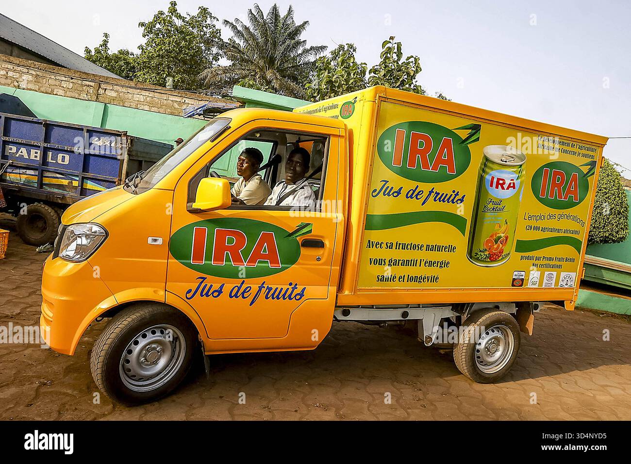Fruit juice delivery truck in Allada, Benin. Fruit juice delivery truck ...