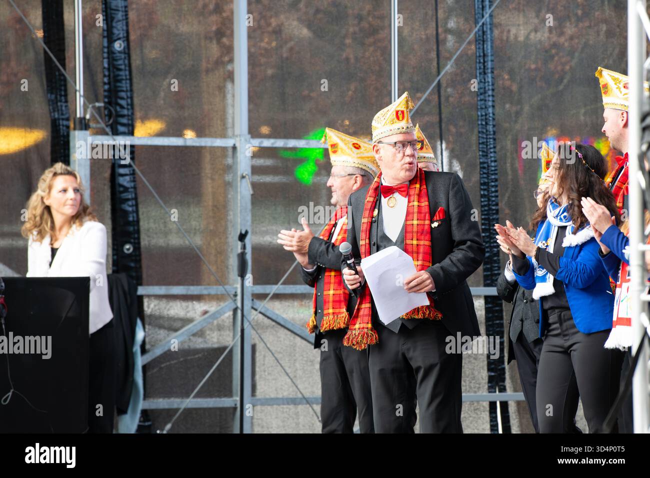 Carnival opening event, fools season, colorful vibrant costume and ...