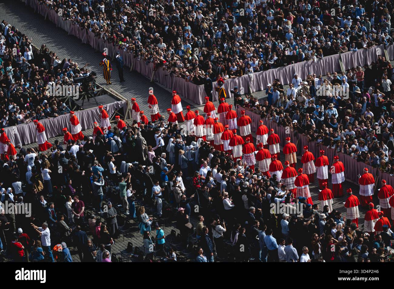 Procession of Pope Francis s coffin, transported from the chapel of ...