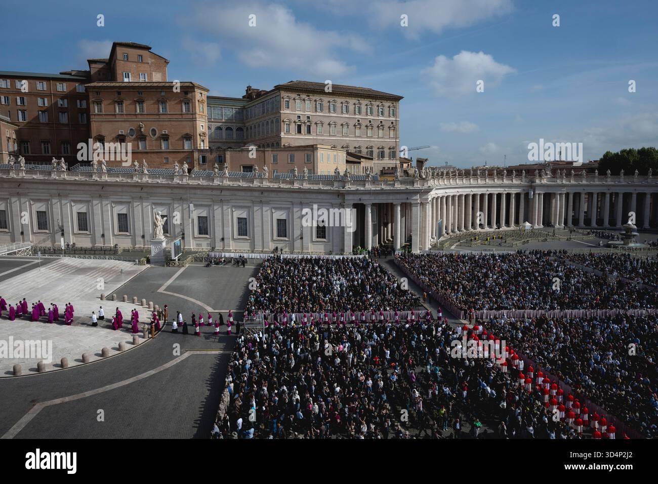 Procession of Pope Francis s coffin, transported from the chapel of ...