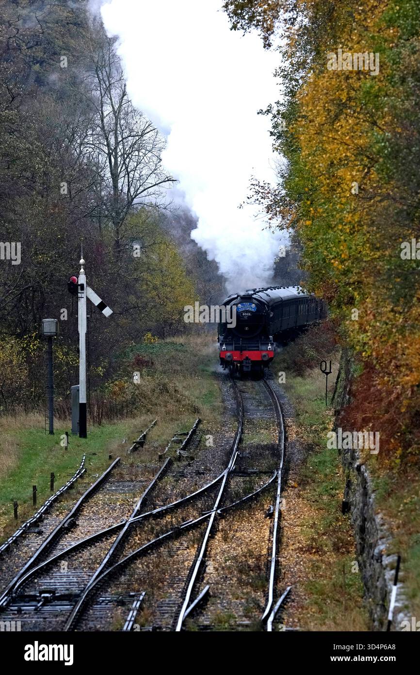 The Flying Scotsman Ò 60103 Ò approaches Goathland on the NYMR (North ...