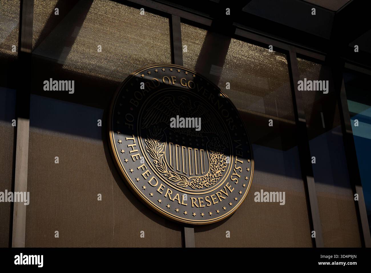 The seal of the U.S. Federal Reserve on the William McChesney Martin Jr ...