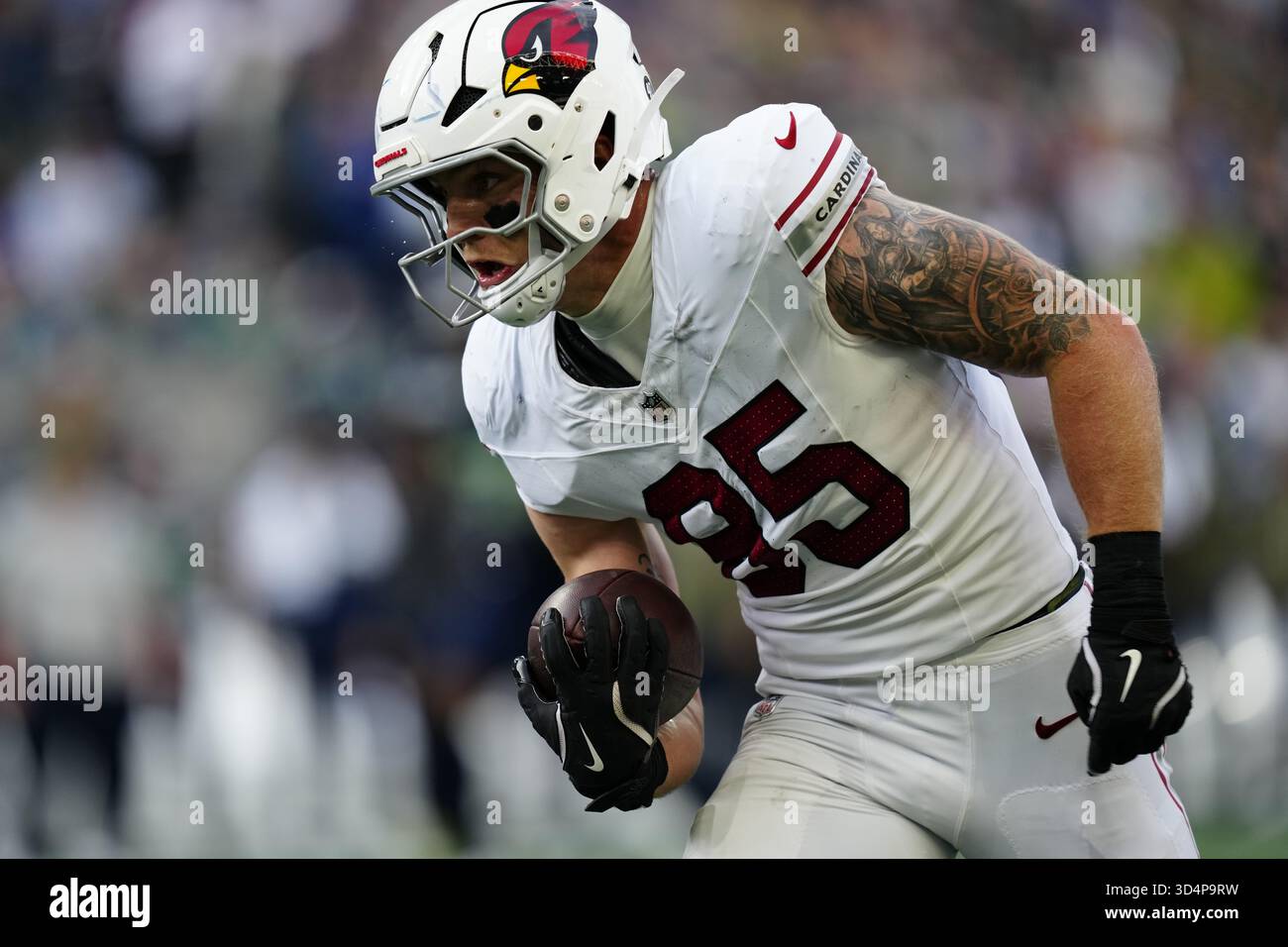 Arizona Cardinals tight end Trey McBride (85) runs with the ball during ...
