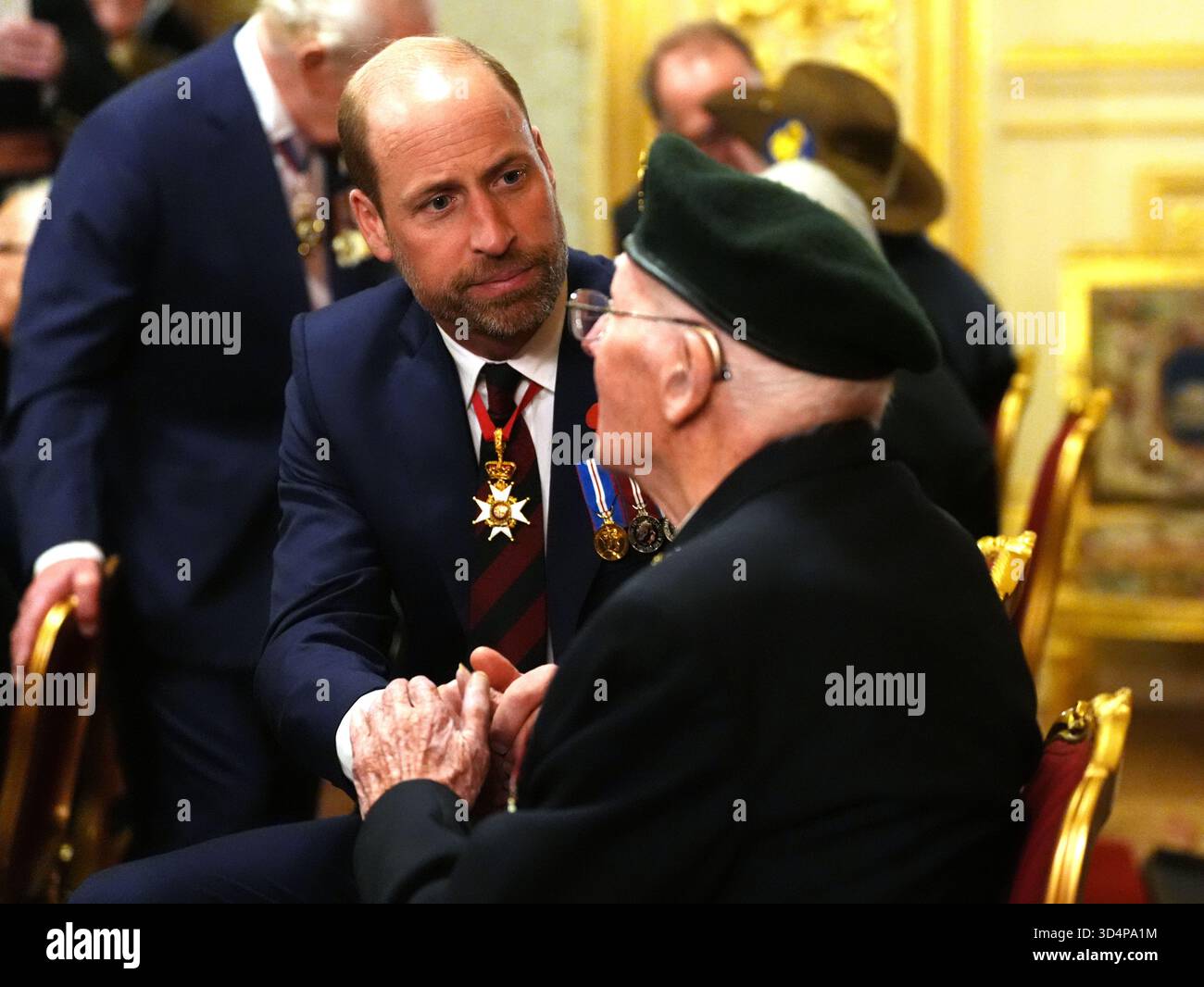 The Prince of Wales and veteran George Durrant at a reception for ...