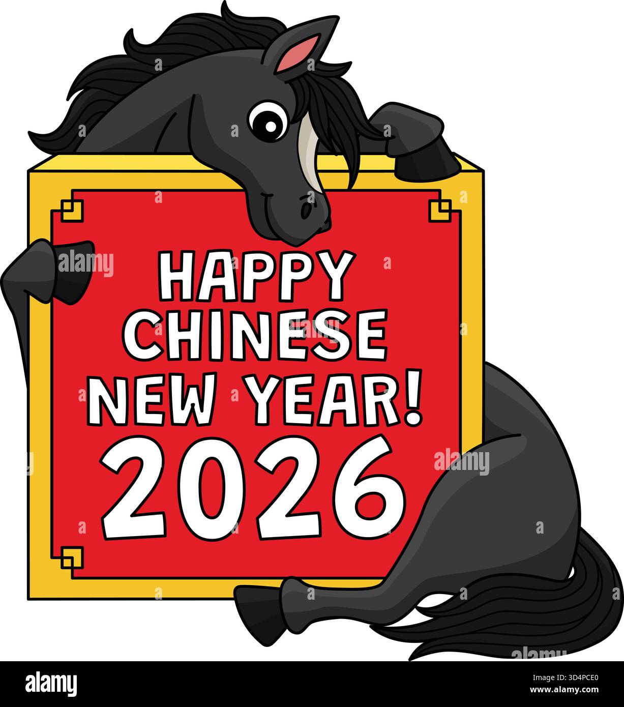 Year of the chinese fire horse 2026 Cut Out Stock Images & Pictures - Alamy