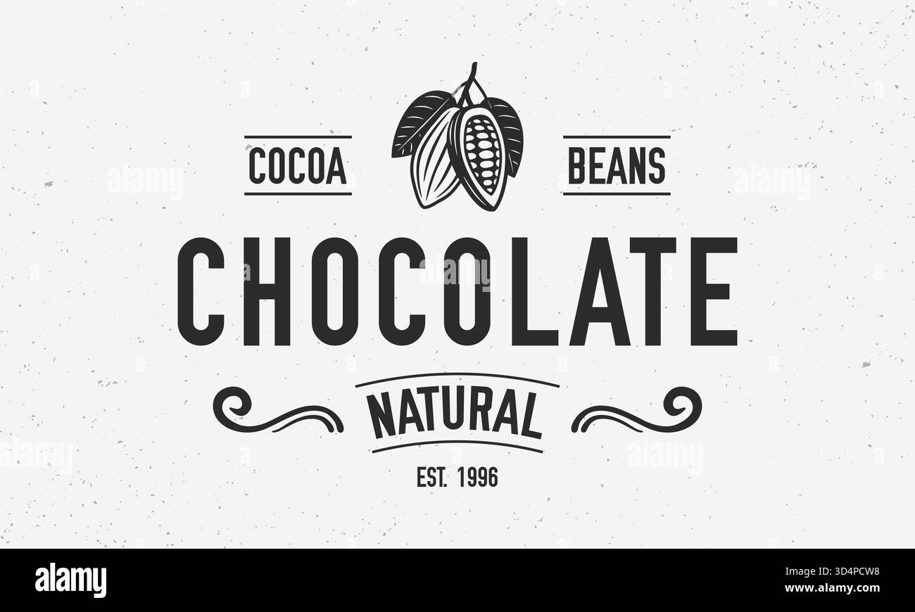 Chocolate - vintage logo concept. Logo of Cocoa Beans, Chocolate, Cacao ...