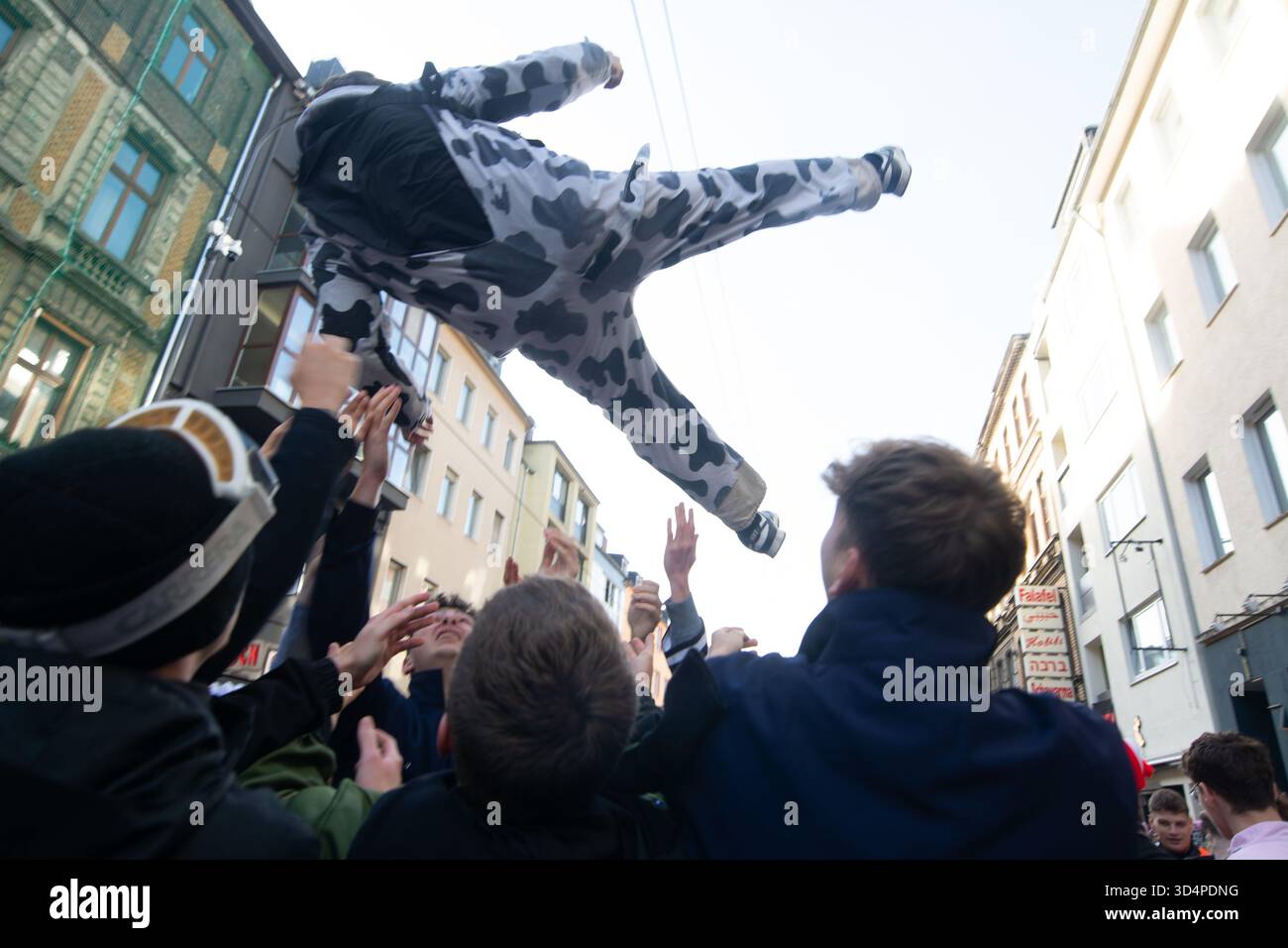 Carnival revelers celebrate the opening of Carnival at Zulpicher, the ...