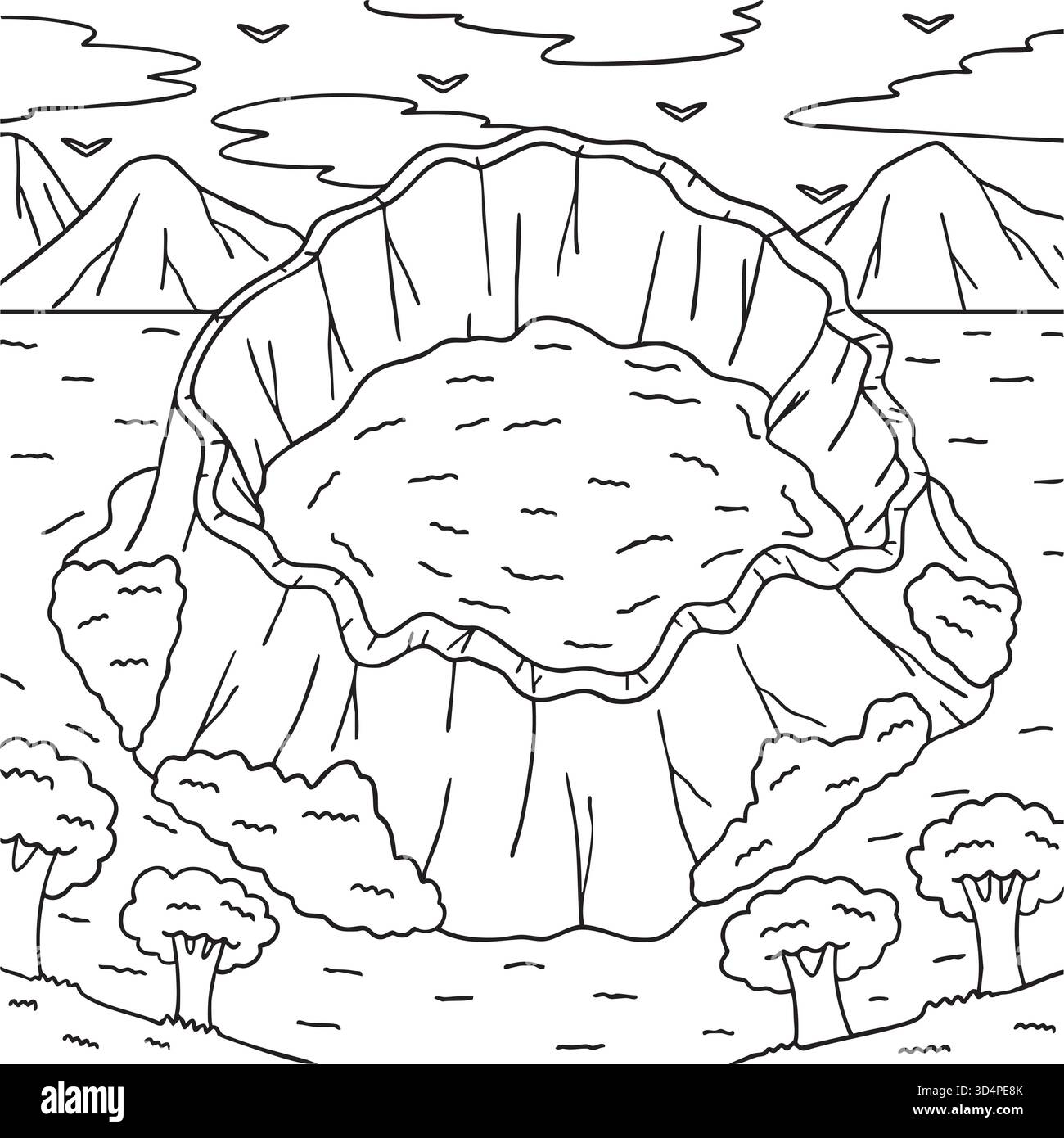 Extinct volcanic landscape Stock Vector Images - Alamy