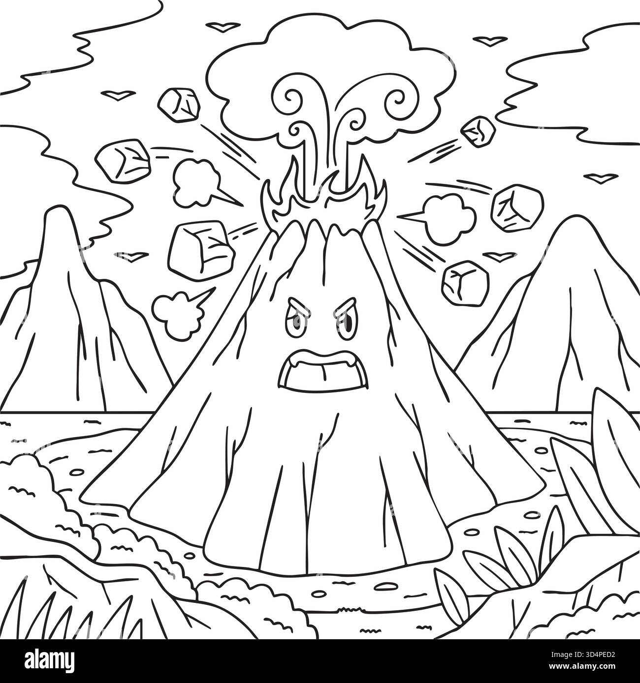 Smoke volcano Black and White Stock Photos & Images - Alamy