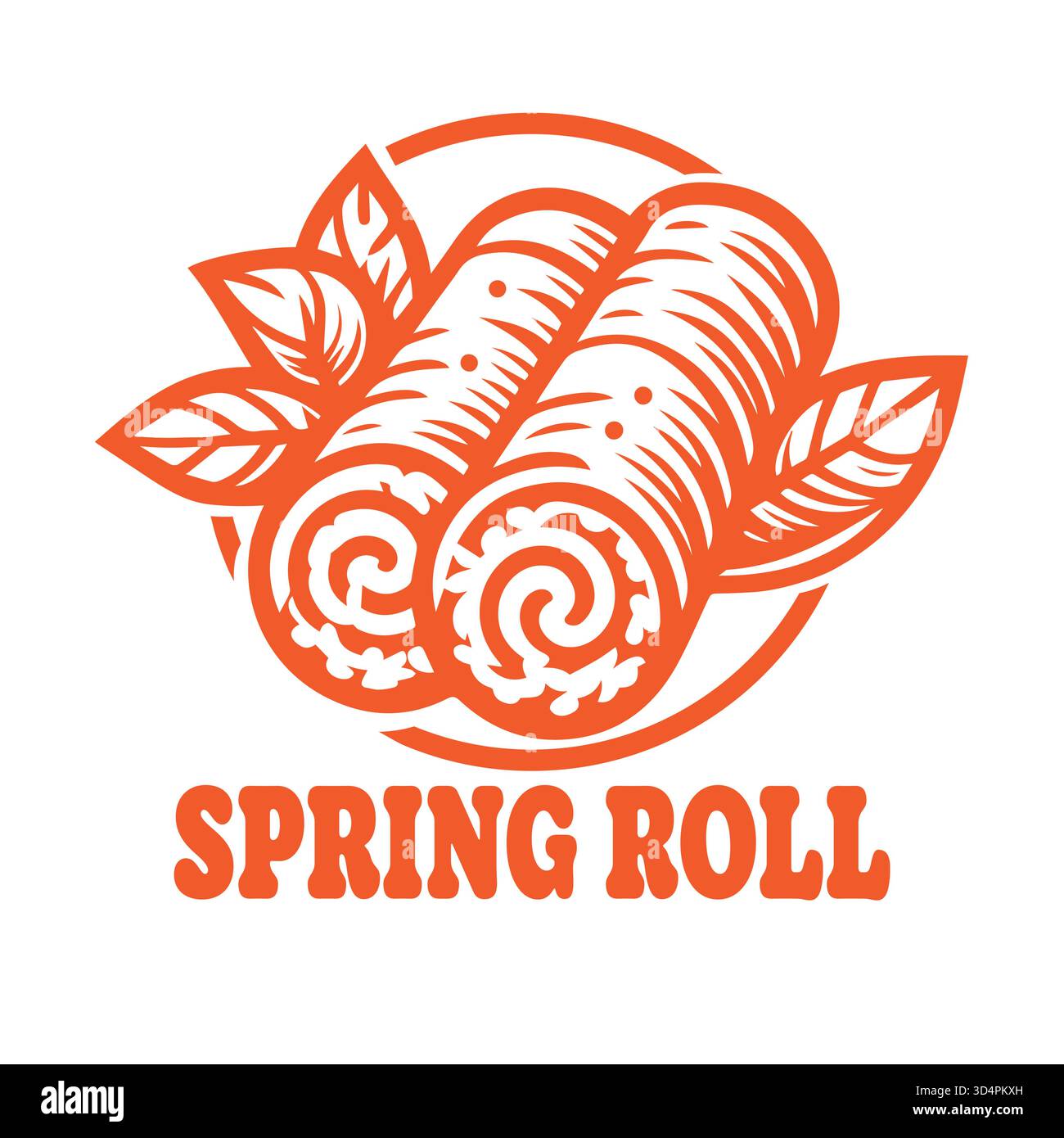 Lunch spring roll icon Stock Vector Images - Alamy