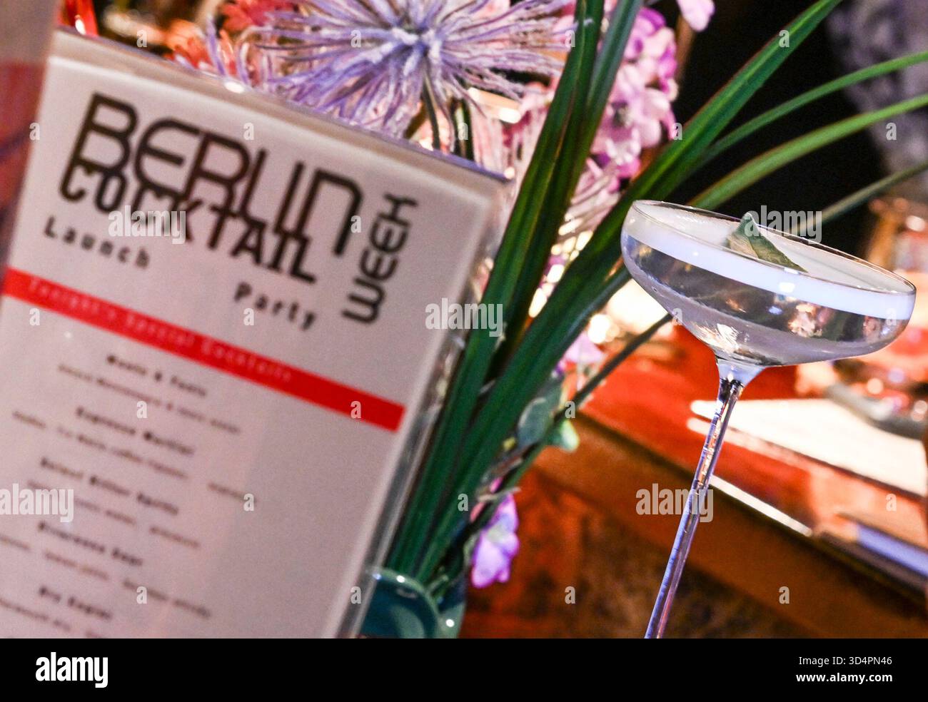 11 November 2025, Berlin: A cocktail is served at the opening of the ...