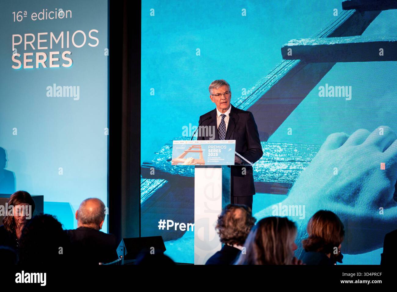 The president of the SERES Foundation, Fernando Ruiz, speaks during the ...