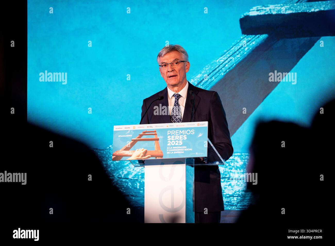 The president of the SERES Foundation, Fernando Ruiz, speaks during the ...