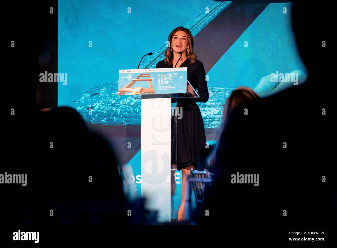The CEO of the SERES Foundation, Ana Sainz, speaks during the ...
