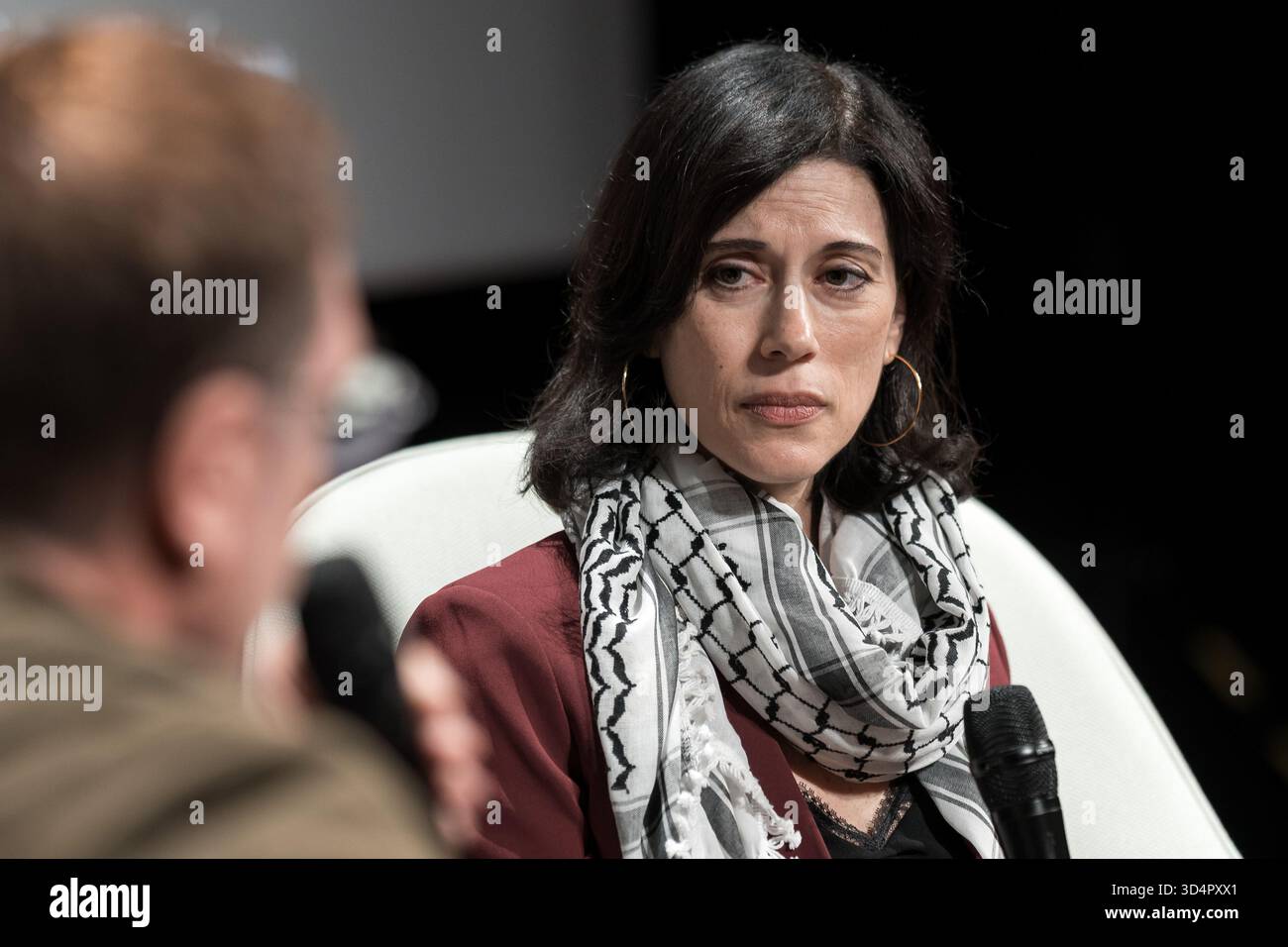 Actress Cherien Dabis during the presentation of the film 'Todo lo que ...