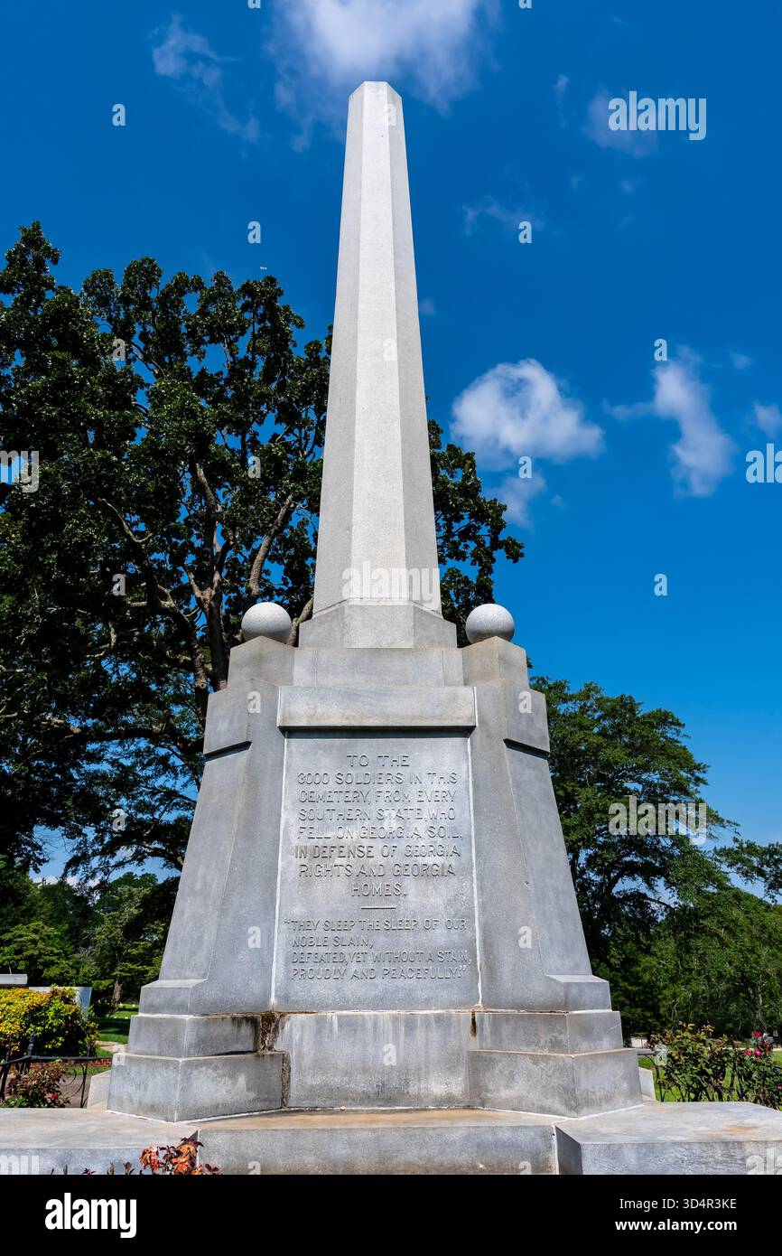 A solemn view of Marietta Confederate Cemetery in Georgia, final ...