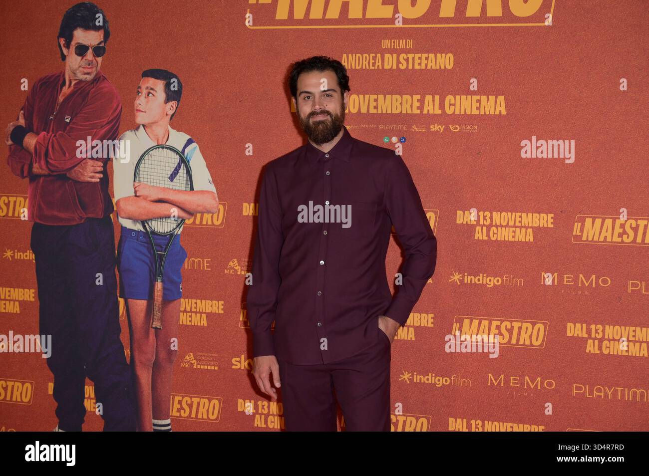 Emiliano Brioschi attends Il Maestro red carpet at The Space Cinema ...