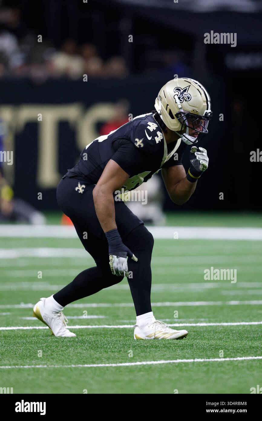 New Orleans Saints linebacker Isaiah Stalbird (44) defends during an ...